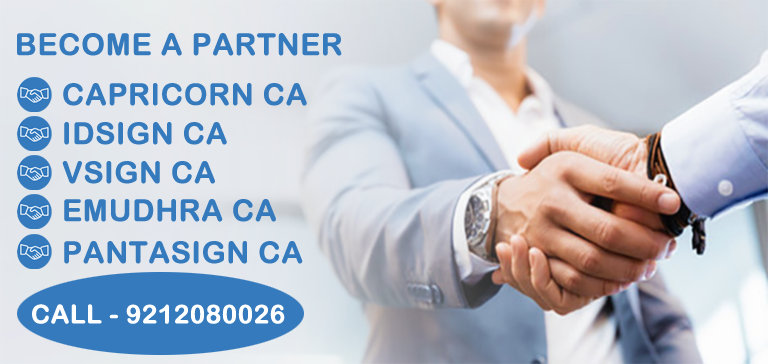 Digital Signature Partner, Reseller, Franchise, RA, Dealer in India